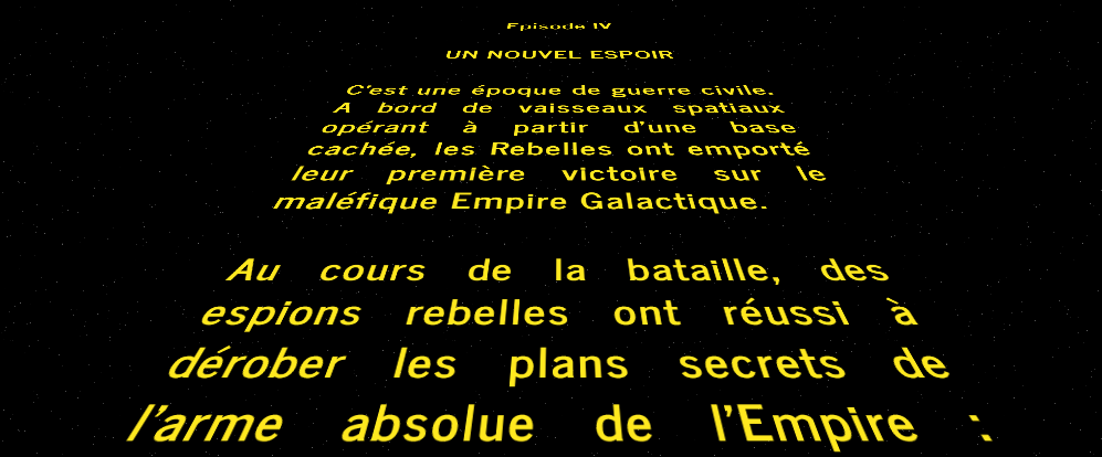 Texte D'introduction De Star Wars